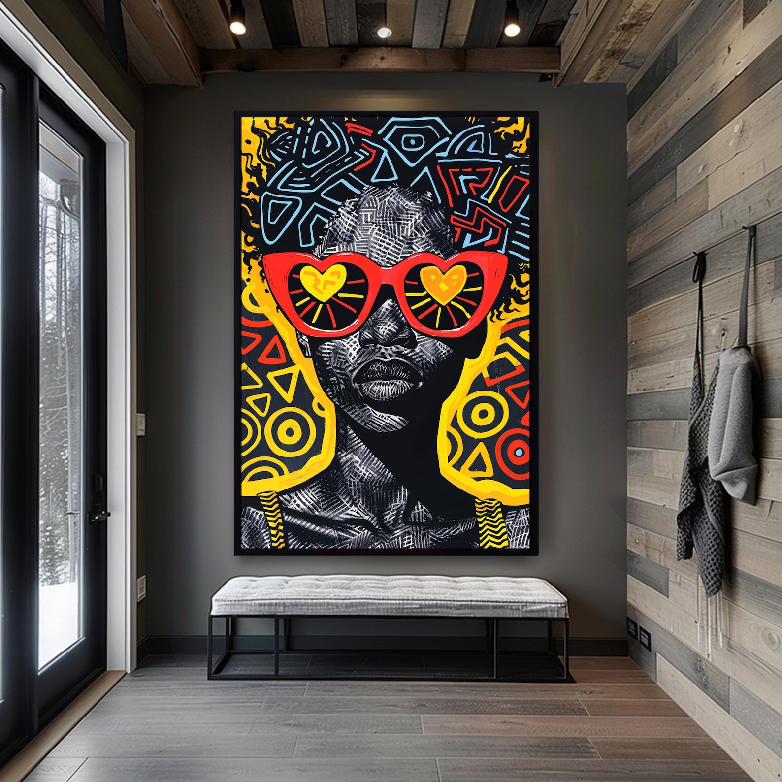 African Pop Art Black Art Canvas Christmas Gift Large Artwork Modern ...