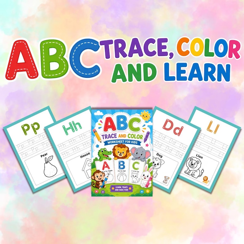 ABC Trace and Color Worksheet for Kids | Alphabet Tracing Book PDF ...