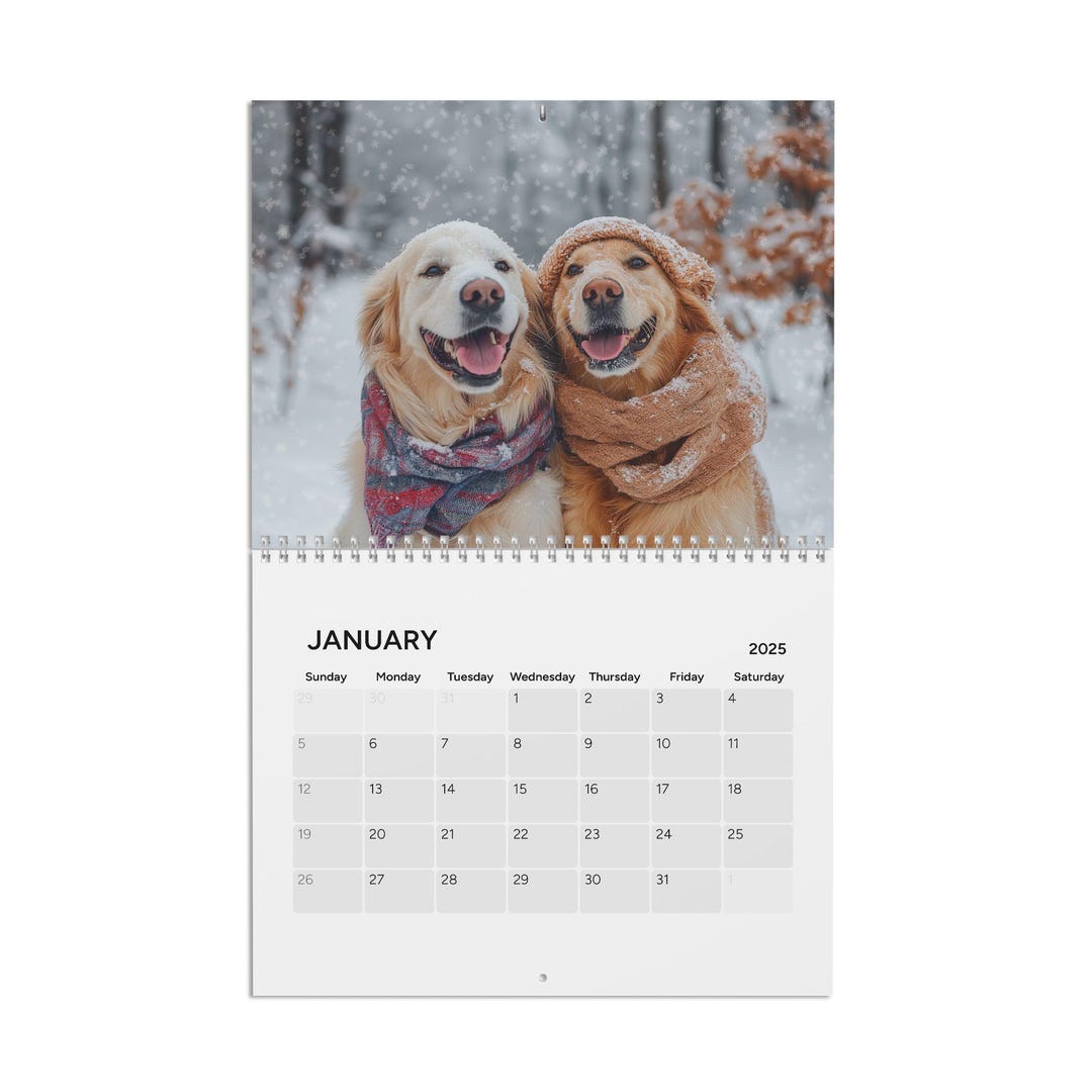 Golden Retriever Seasonal Dog Calendar USA2025 - Etsy