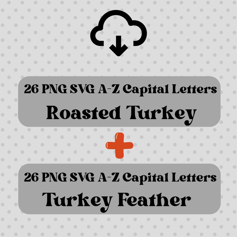 Thanksgiving Turkey Alphabet | PNG SVG Letter Set (digital Download) - Etsy