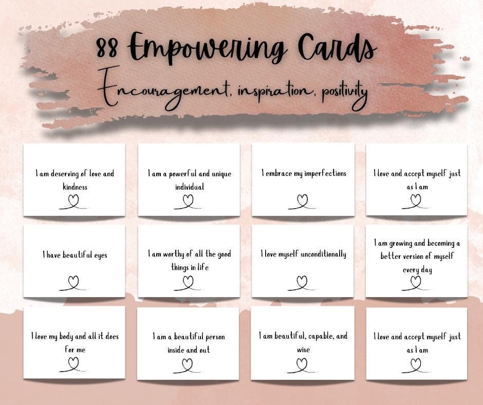 88 Empowering Printable Cards for Women and Girls Boost Confidence With ...