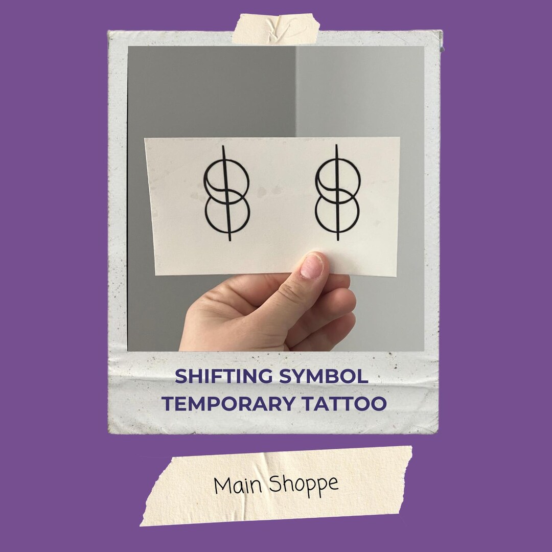 Shifting Symbol Temporary Tattoo - Etsy