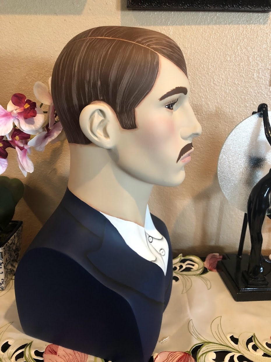 Vintage Style Art Deco Flapper 19 Male Mannequin Head/ - Etsy