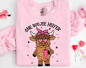 DT46 Heifer Valentine Png, Highland Cow Valentine Png, Valentine Day ...