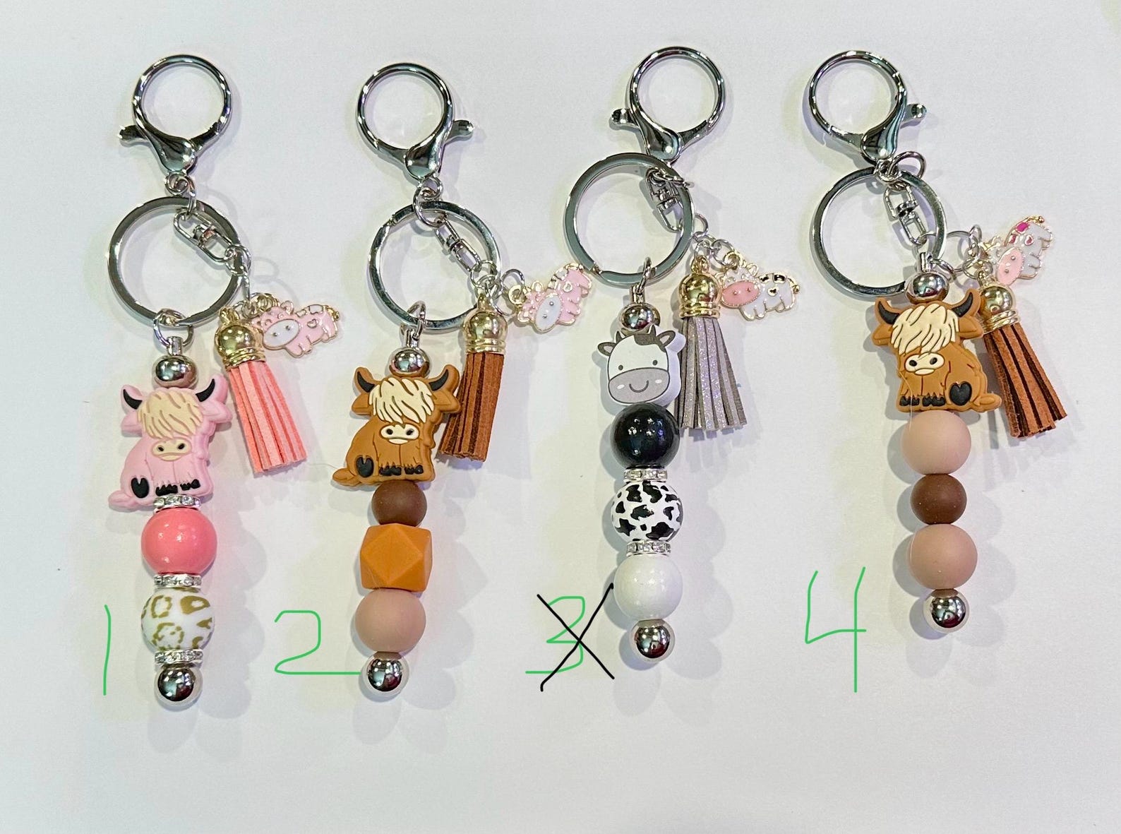 Cow Keychains - Etsy