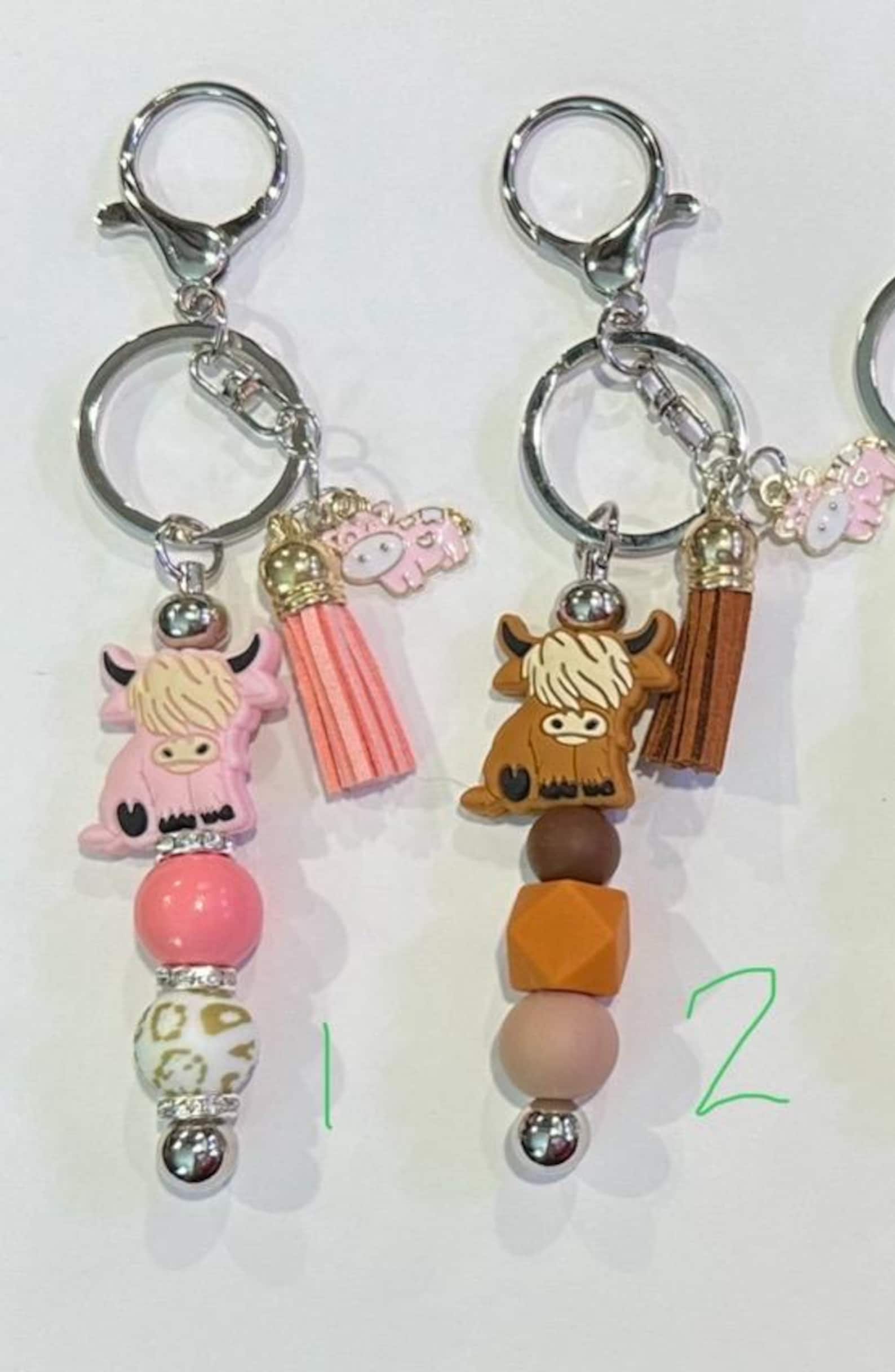 Cow Keychains - Etsy