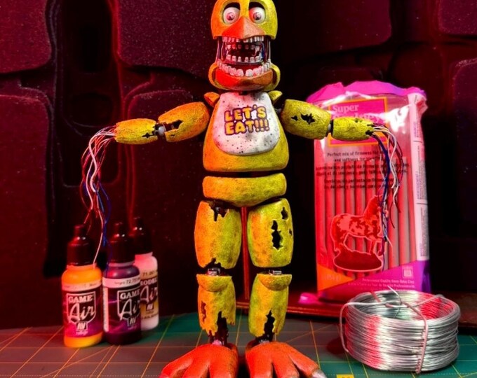 Articulated Withered Chica Figure (polymer Clay) - Etsy
