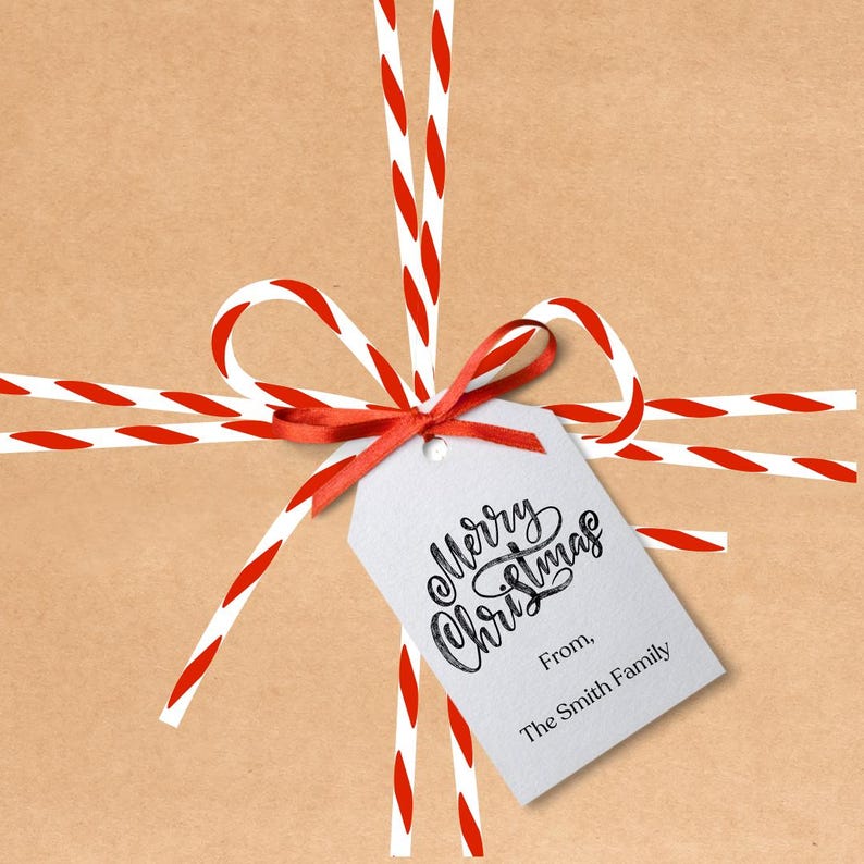 Pink Preppy Christmas Gift Tags - Etsy