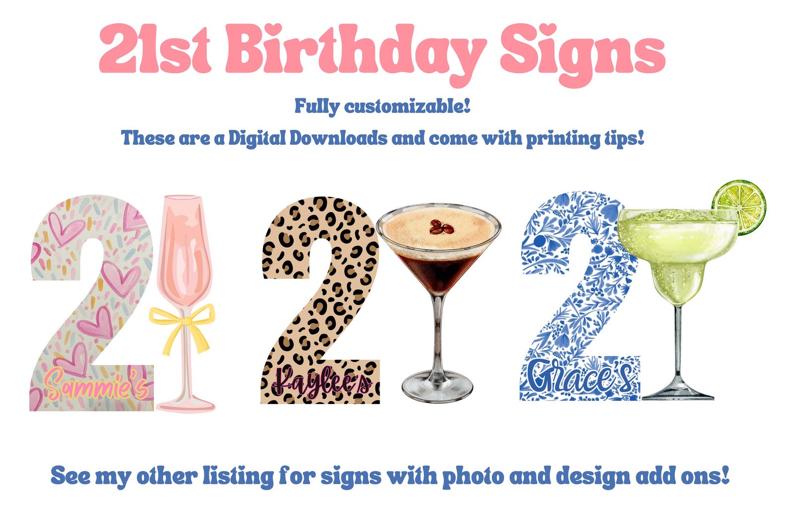 Custom 21st Birthday Sign *DIGITAL DOWNLOAD* - Etsy