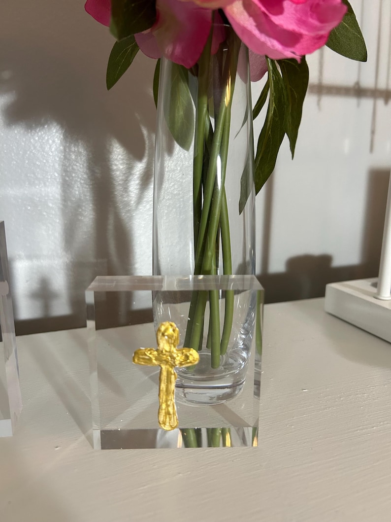 Acrylic Cross Block | Tabletop Art | Christmas Gift | Baptism Gift ...