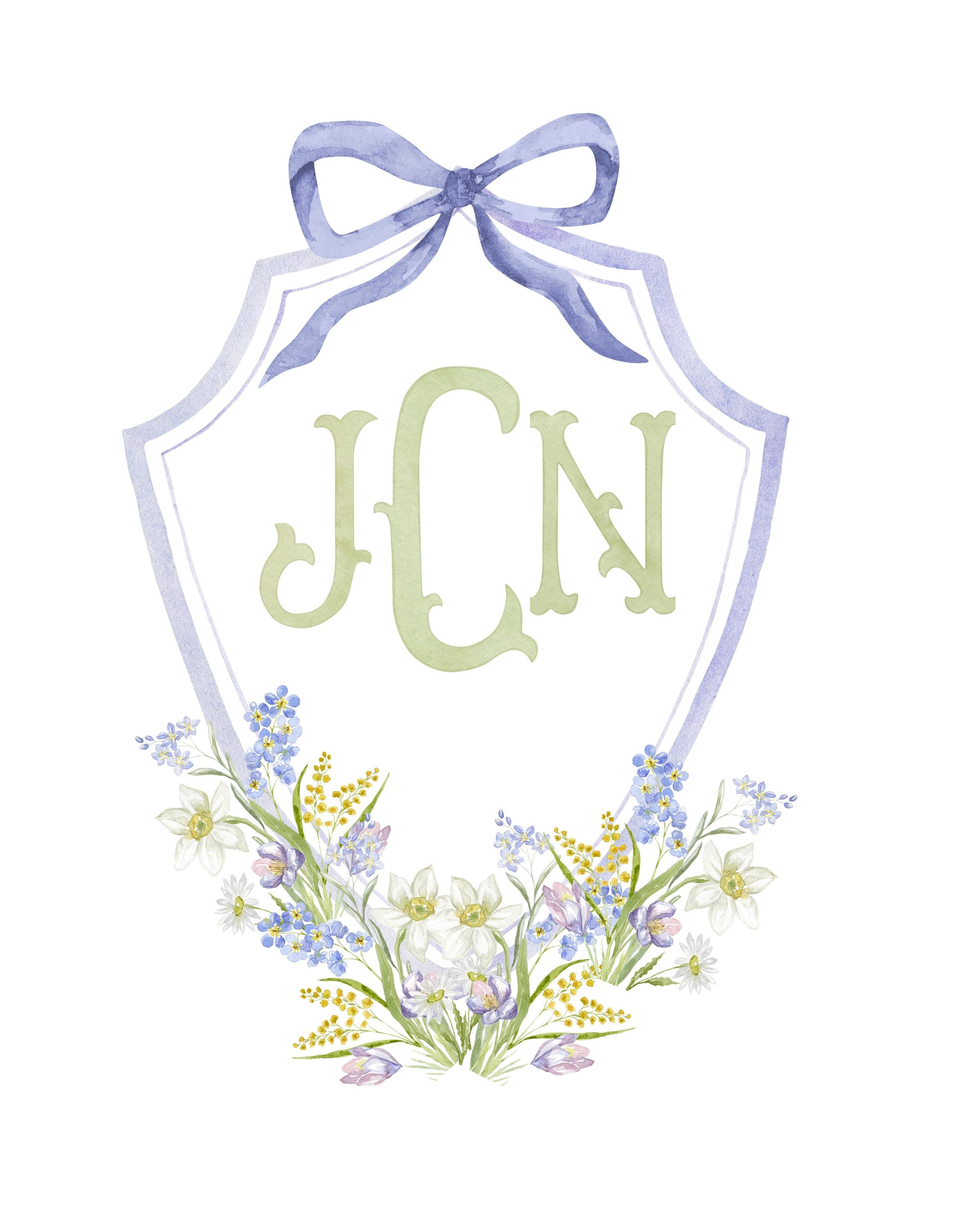 Custom Watercolor Crest – Personalized Digital Download | Wedding Crest ...