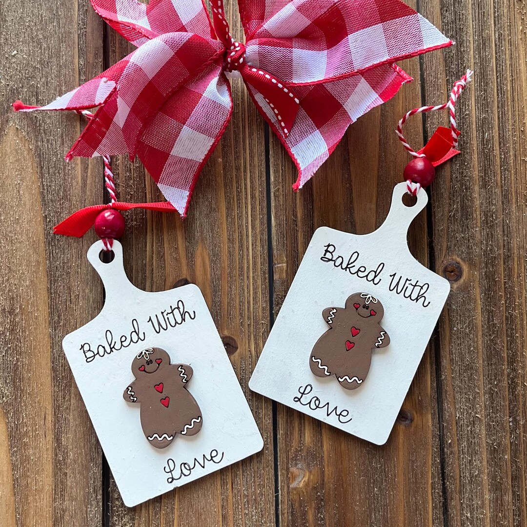 Gingerbread Cutting Board Ornaments Set of 2 - Etsy