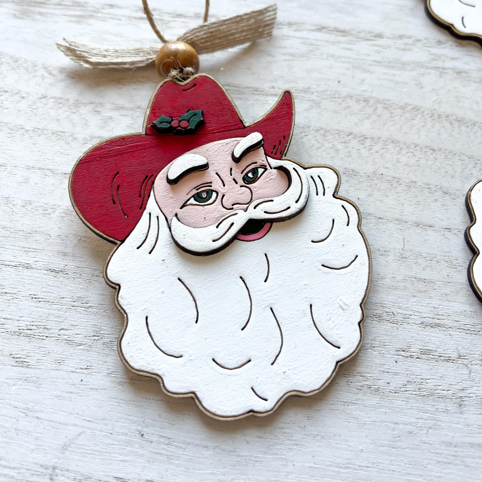 Western Cowboy Santa Ornaments Set of 4 - Etsy