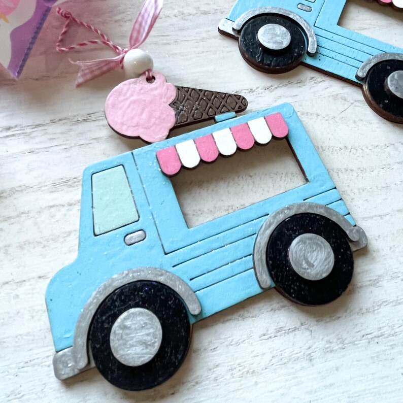 Sweet Shop Ice Cream Truck Ornaments Set of 2 - Etsy