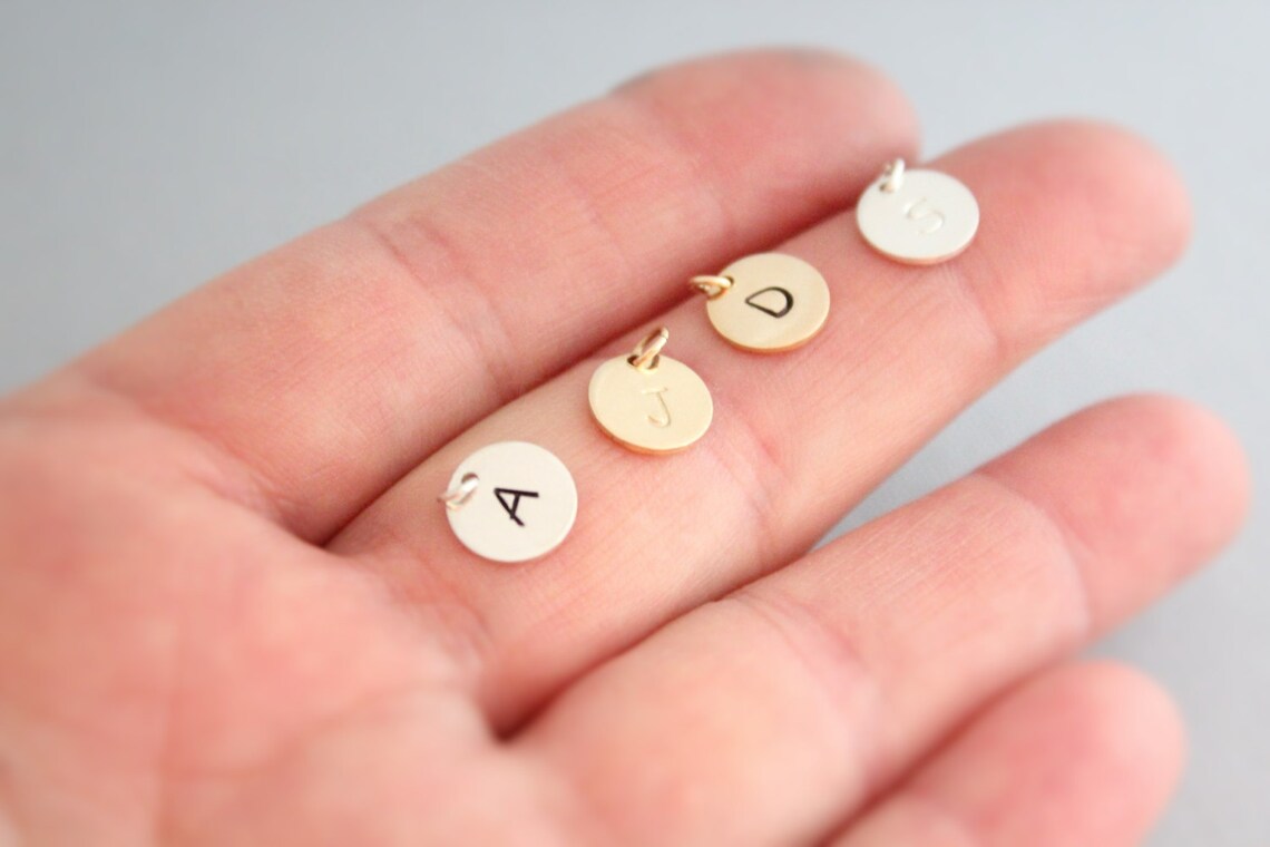 Initial Charms Small Letter Charms Initial Charms Sterling | Etsy