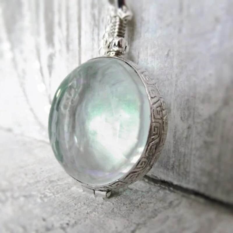 Glass Locket Pendant - Etsy