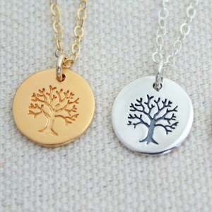Personalized Family Tree Initial Charm Necklace Personalized - Etsy