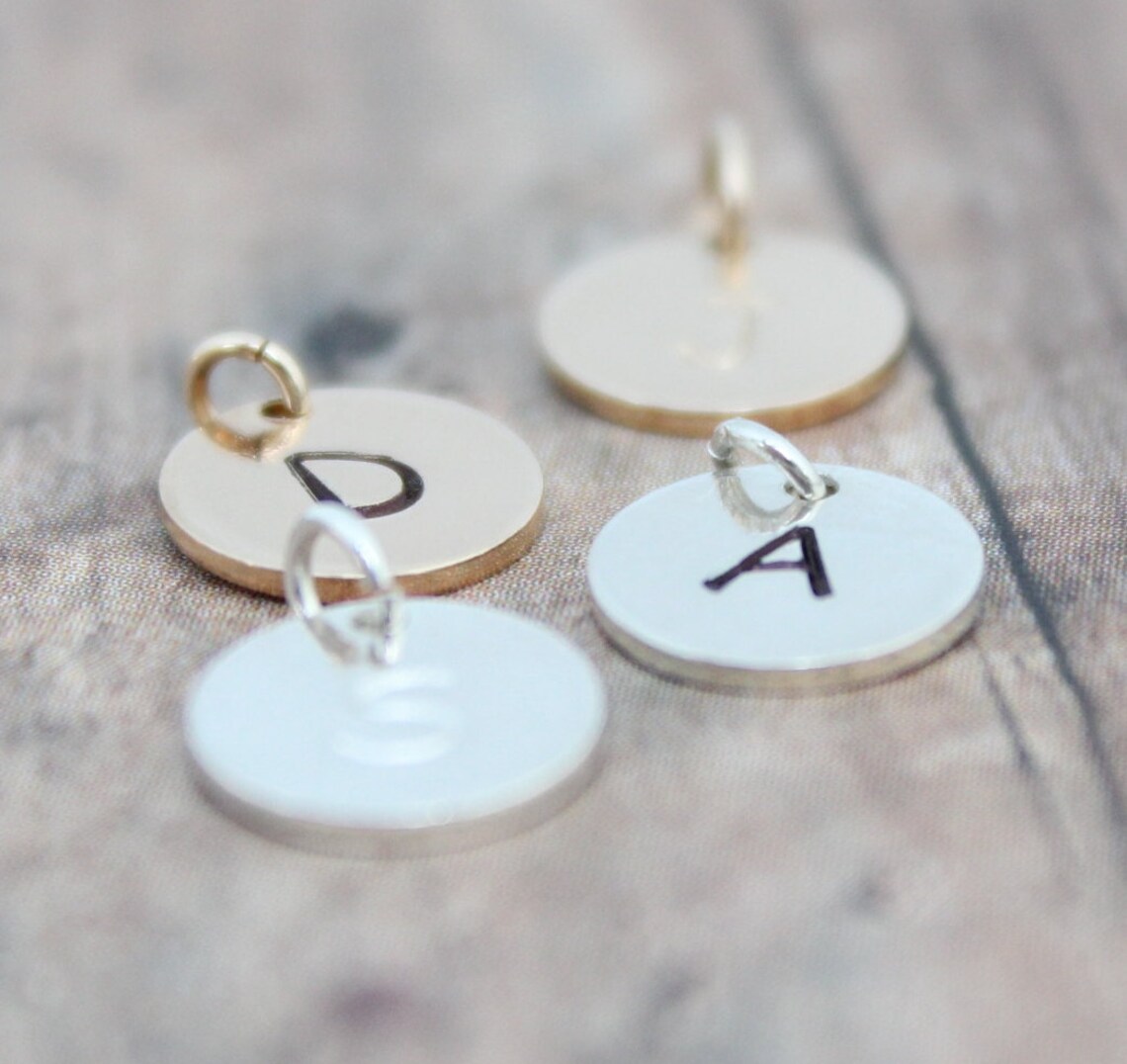 Initial Charms Small Letter Charms Initial Charms Sterling - Etsy