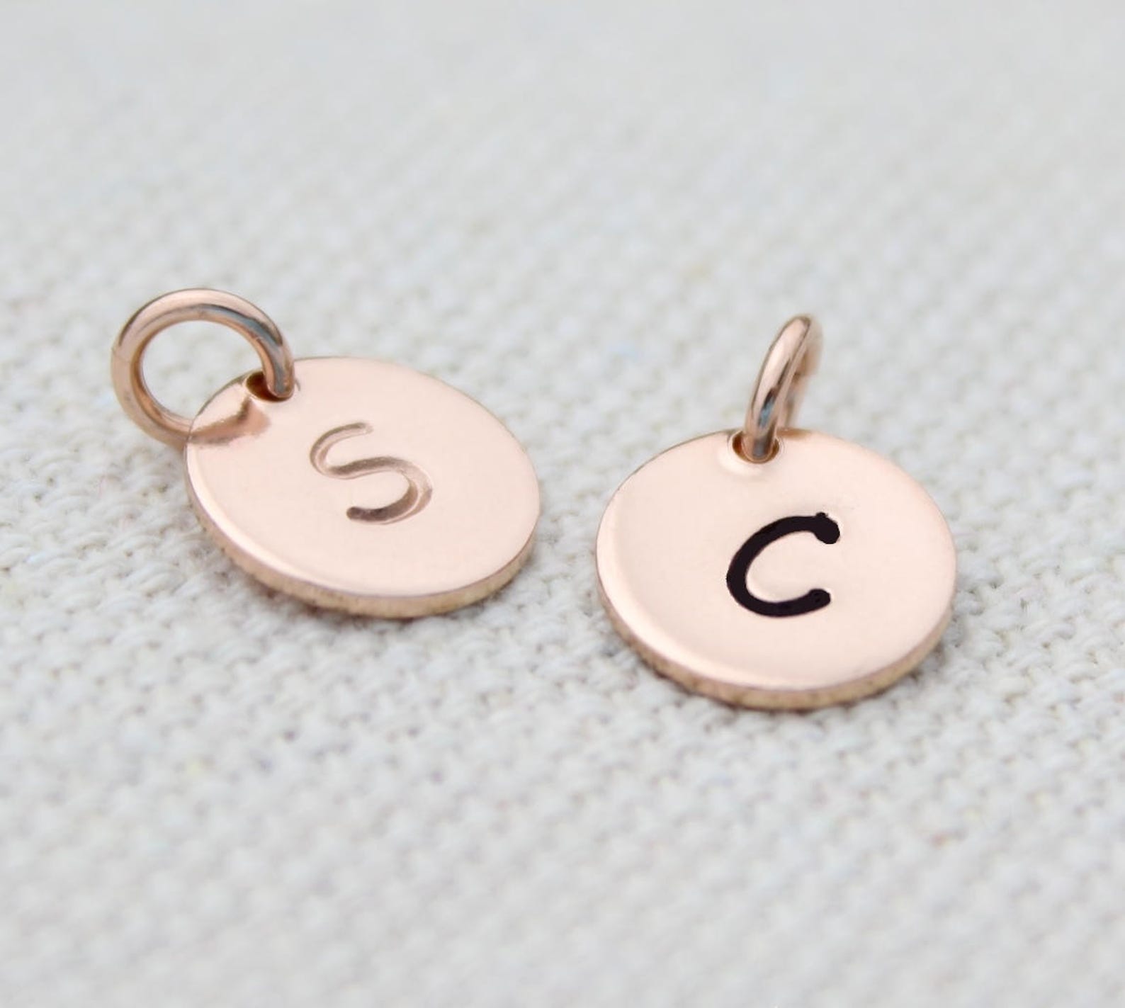 Initial Charms Small Letter Charms Initial Charms Sterling - Etsy