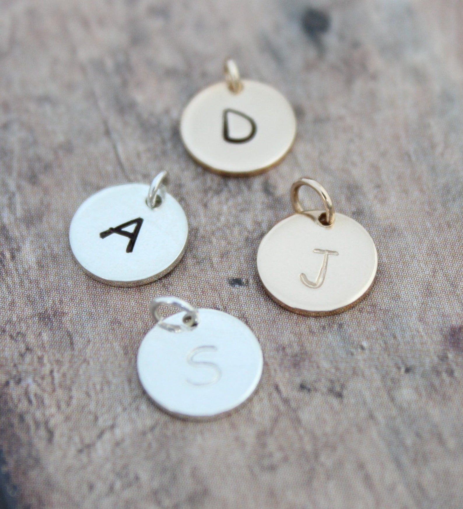 Initial Charms Small Letter Charms Initial Charms Sterling | Etsy