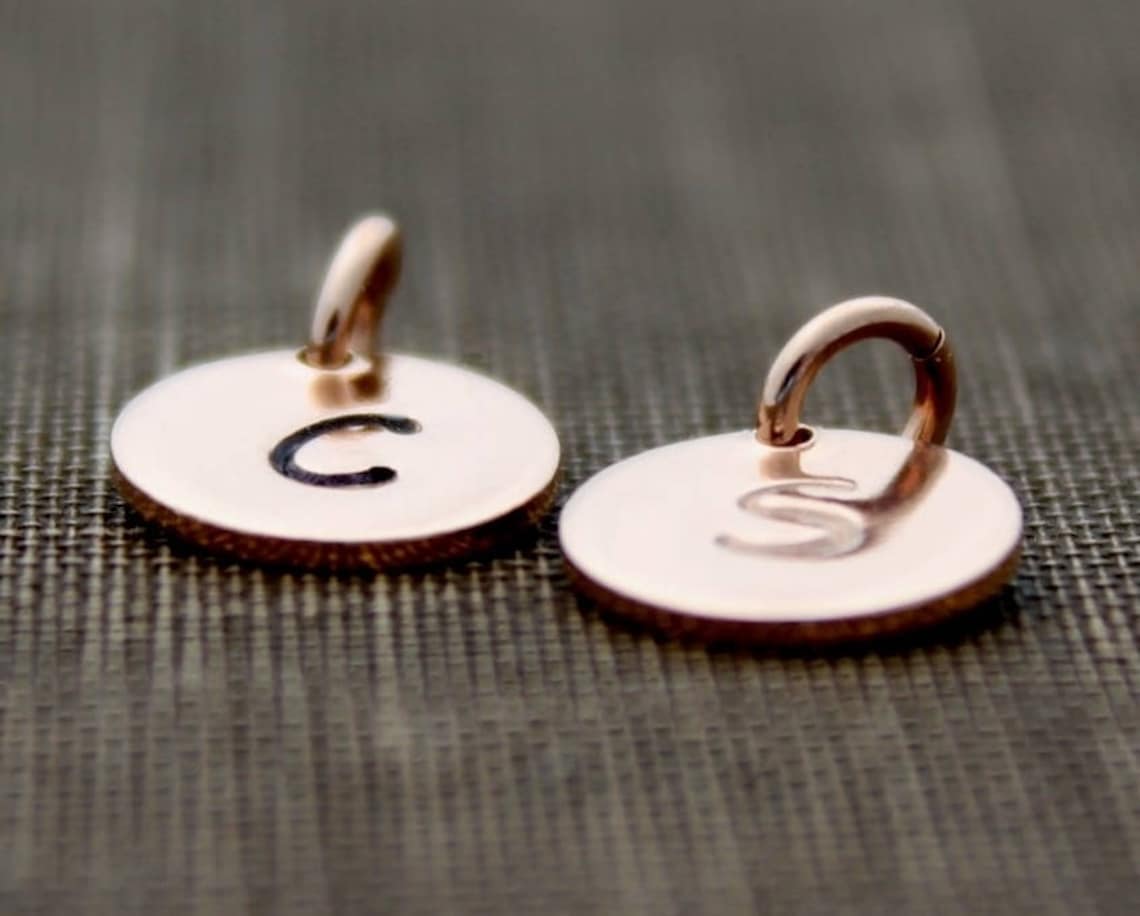 Initial Charms Small Letter Charms Initial Charms Sterling | Etsy