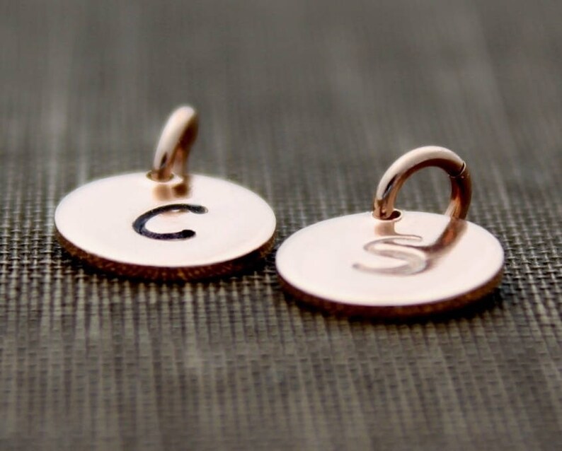 Initial Charms Small Letter Charms Initial Charms Sterling - Etsy