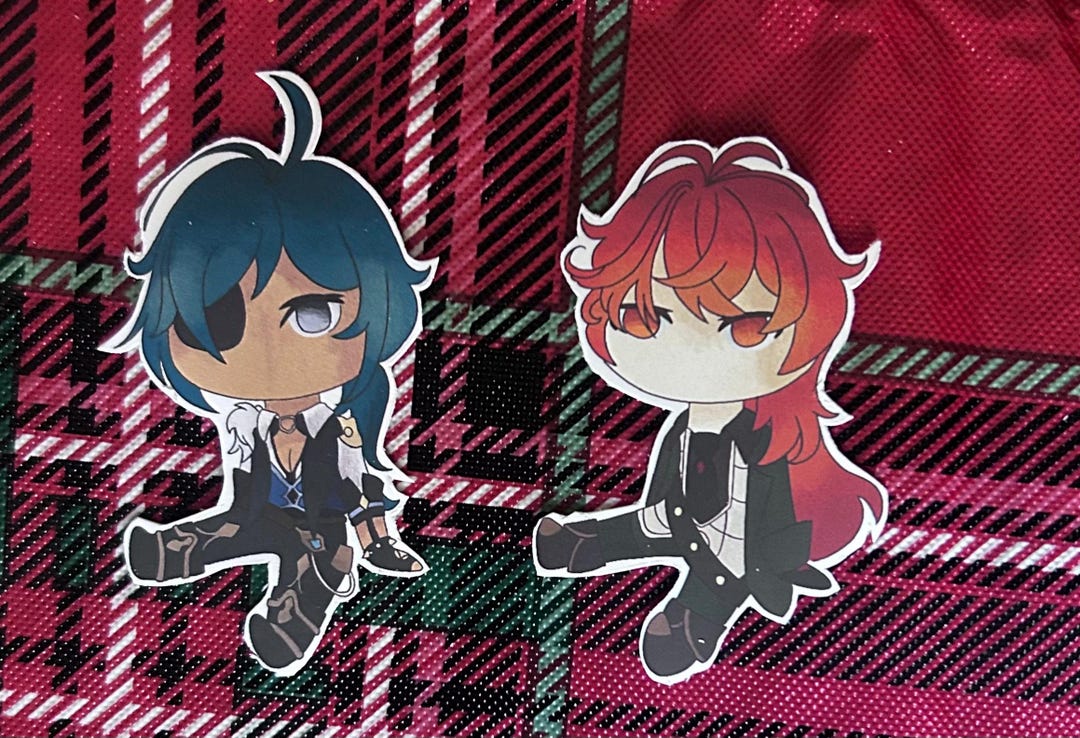 Genshin Impact Stickers Diluc Kaeya - Etsy