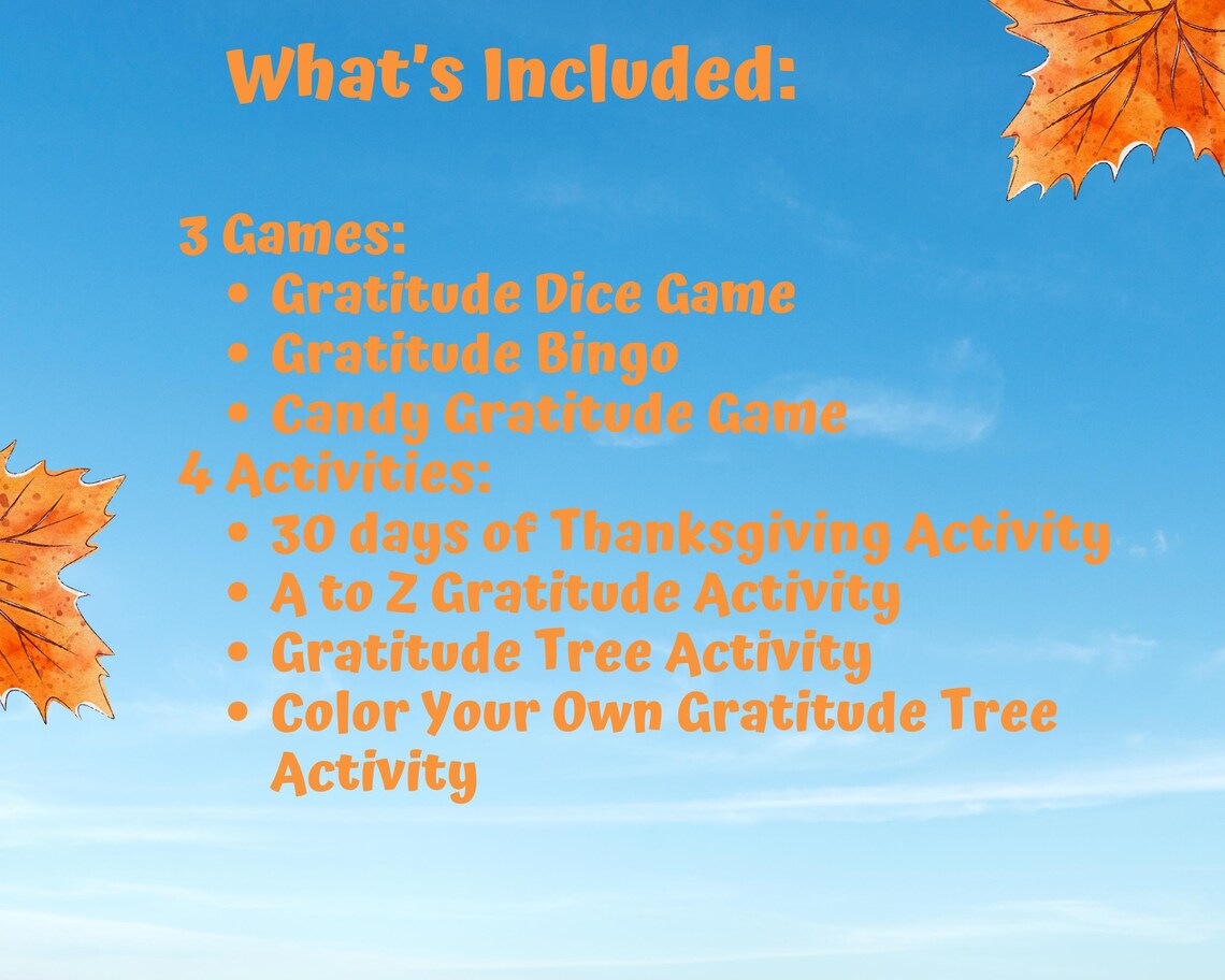Thanksgiving Gratitude Bundle, Gratitude Activity for Kids ...