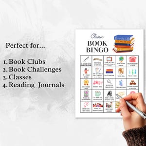 Book Bingo, Printable Journal Page, Book Challenge, Reading Challenge ...