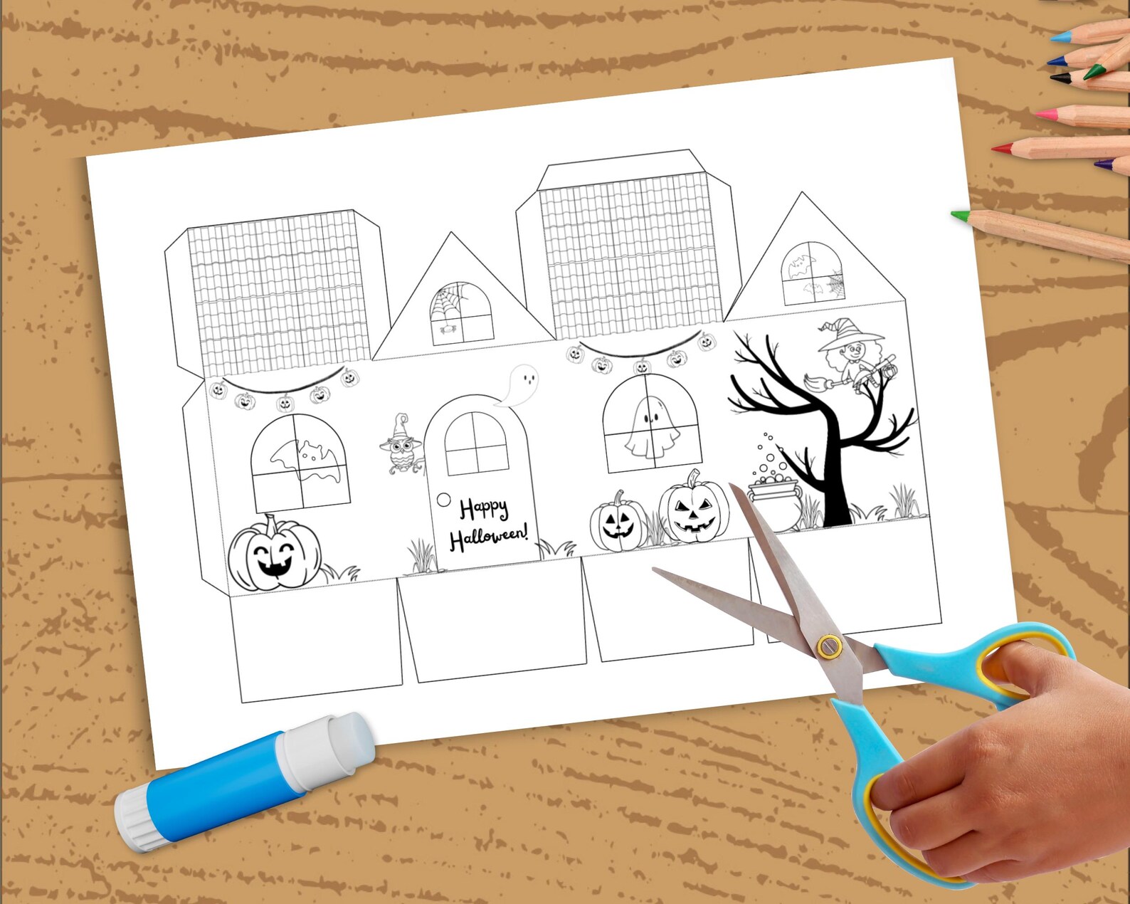 Fairy House Paper Craft, 3D Paper House Template, Cottage Core Fairy ...