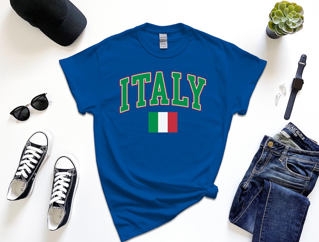 Italy Shirt, Custom Italy Tshirt, Simple Flag Free Gift Message ...