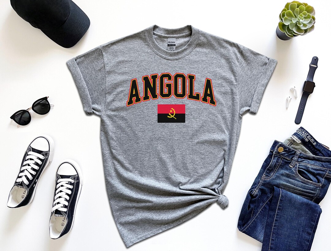 Angola Shirt, Custom Angola Tshirt, Simple Flag Free Gift Message ...