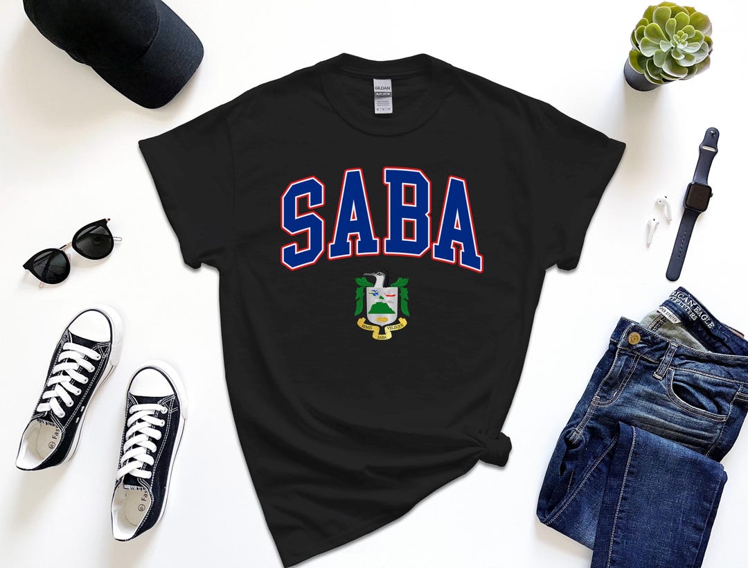 Saba Shirt, Coat of Arms of Saba Tshirt Country Emblem Free Gift ...