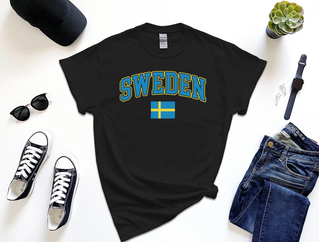 Sweden Shirt, Custom Sweden Tshirt, Simple Flag Free Gift Message ...