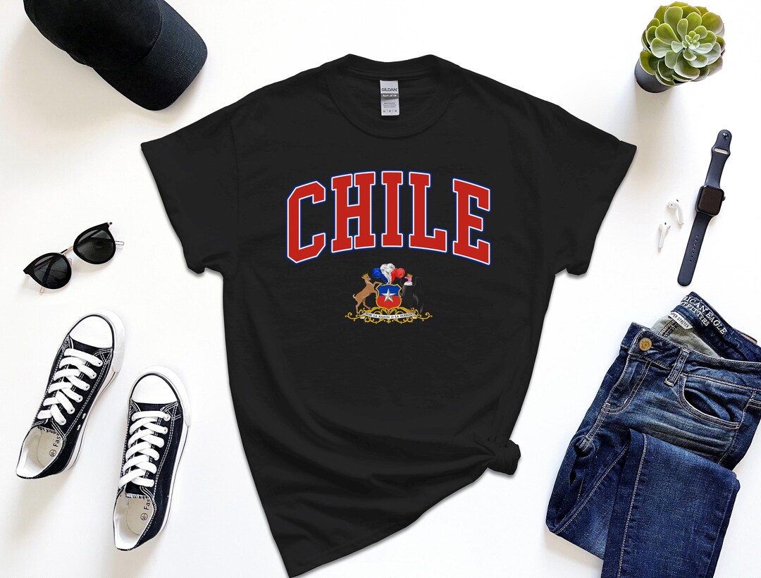 Chile Shirt, Coat of Arms of Chile Tshirt Country Emblem Free Gift ...