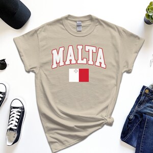 Malta Shirt, Custom Malta Tshirt, Simple Flag Free Gift Message ...