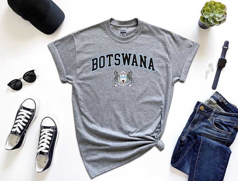 Botswana Shirt, Coat of Arms of Botswana Tshirt Country Emblem Free ...