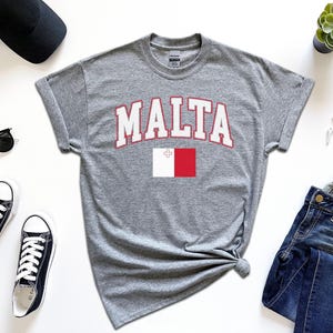 Malta Shirt, Custom Malta Tshirt, Simple Flag Free Gift Message ...
