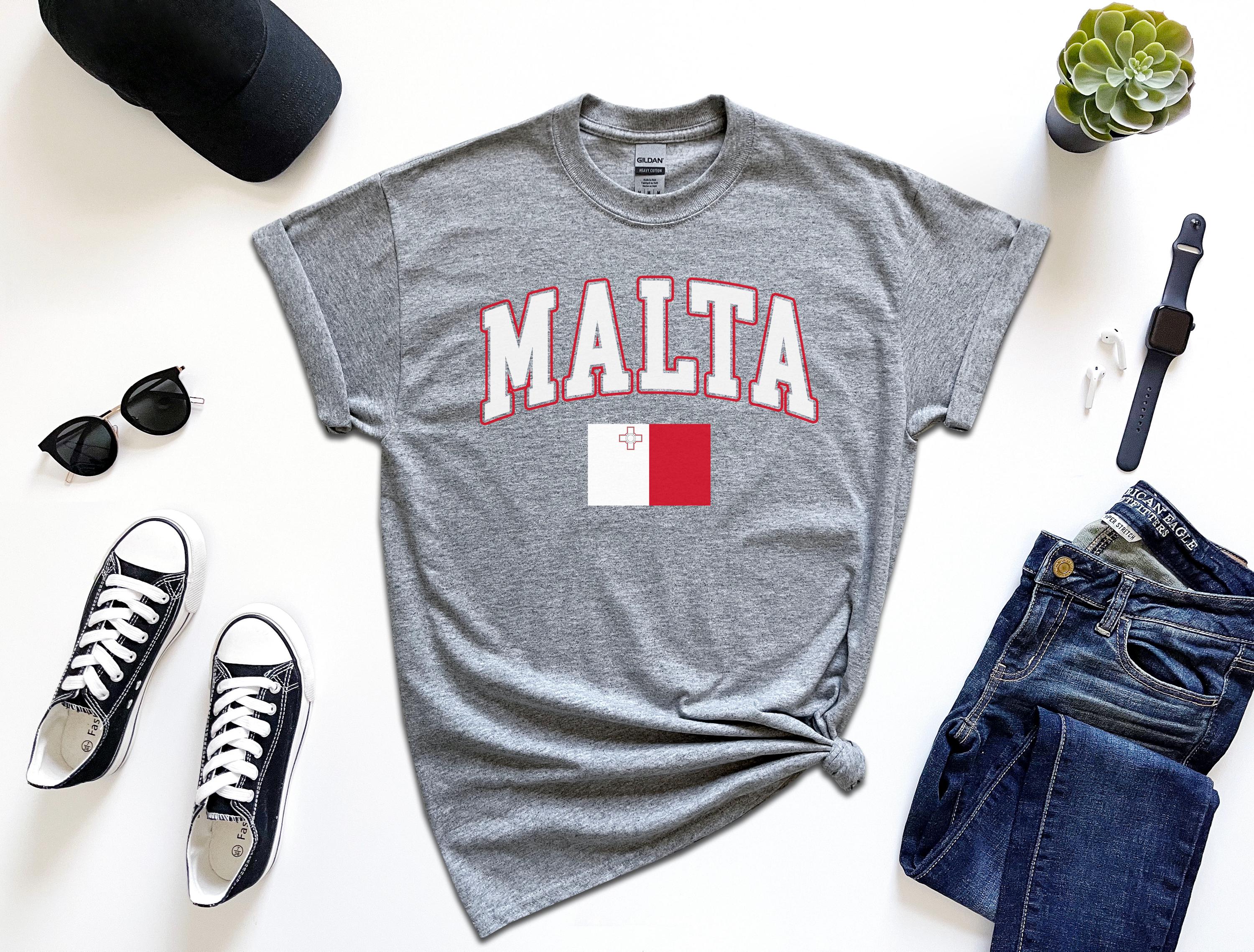 Malta Shirt, Custom Malta Tshirt, Simple Flag Free Gift Message ...