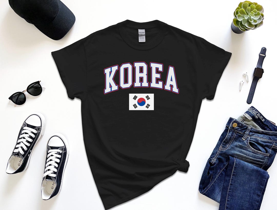 Korea Shirt, Custom Korea Tshirt, Simple Flag Free Gift Message ...
