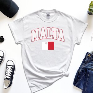 Malta Shirt, Custom Malta Tshirt, Simple Flag Free Gift Message ...