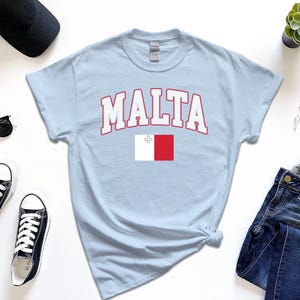 Malta Shirt, Custom Malta Tshirt, Simple Flag Free Gift Message ...