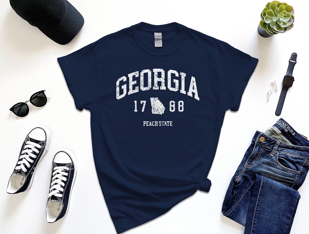 Georgia Shirt, Custom Georgia State Tshirt With Nicknames Peach State ...