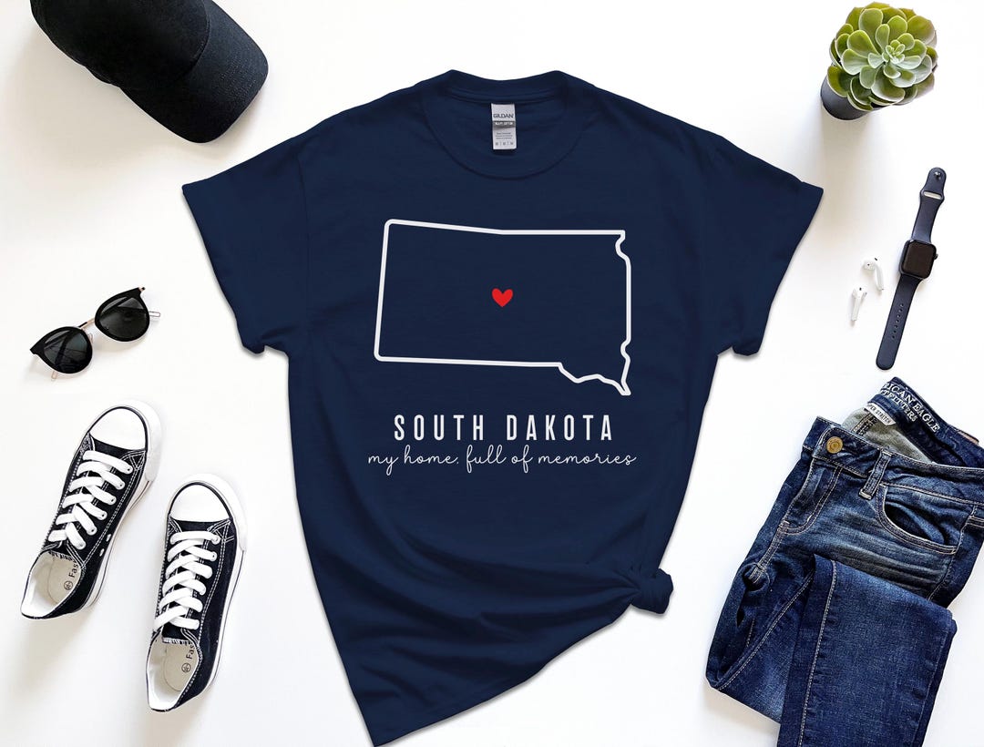 South Dakota Shirt, Love South Dakota State Home Tshirt, Fully ...