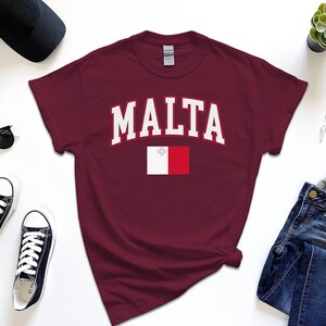 Malta Shirt, Custom Malta Tshirt, Simple Flag Free Gift Message ...