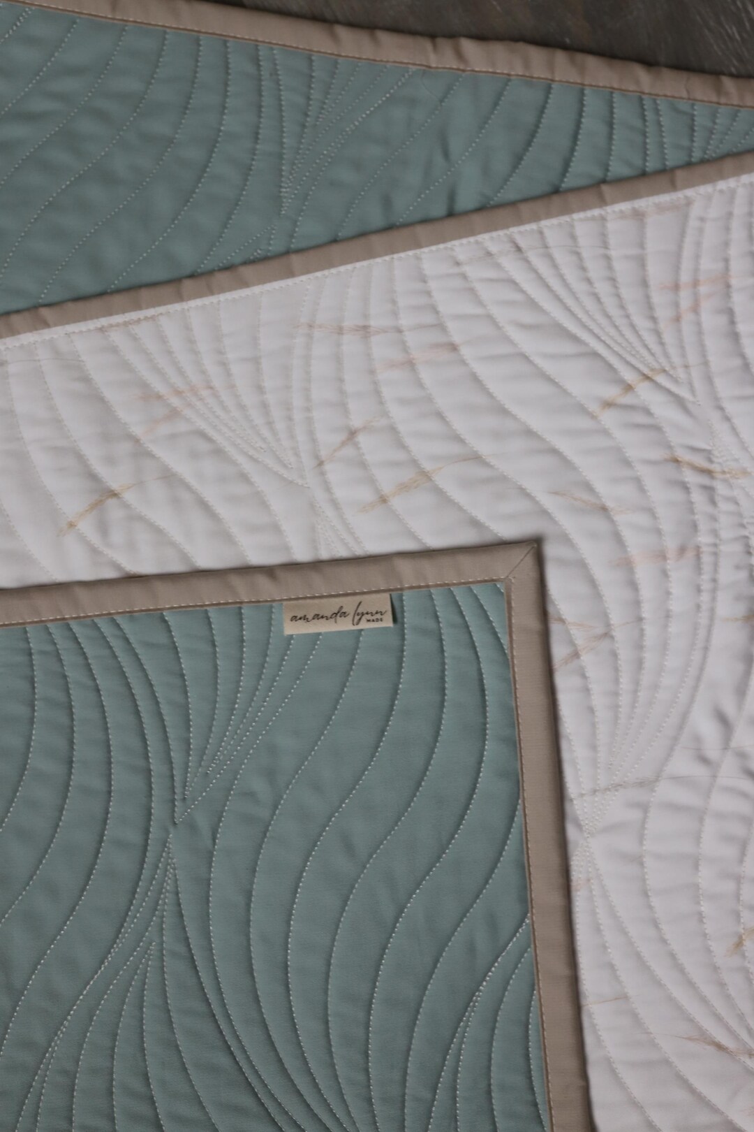 Whole Cloth Baby Quilt / Ocean Waves - Etsy