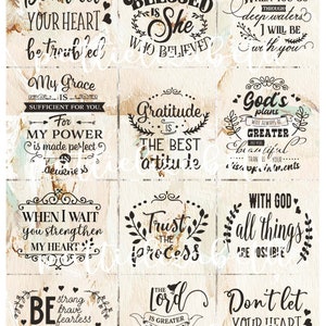 Printable Digital Scripture Verses, Quotes for Planners, Junk Journals ...