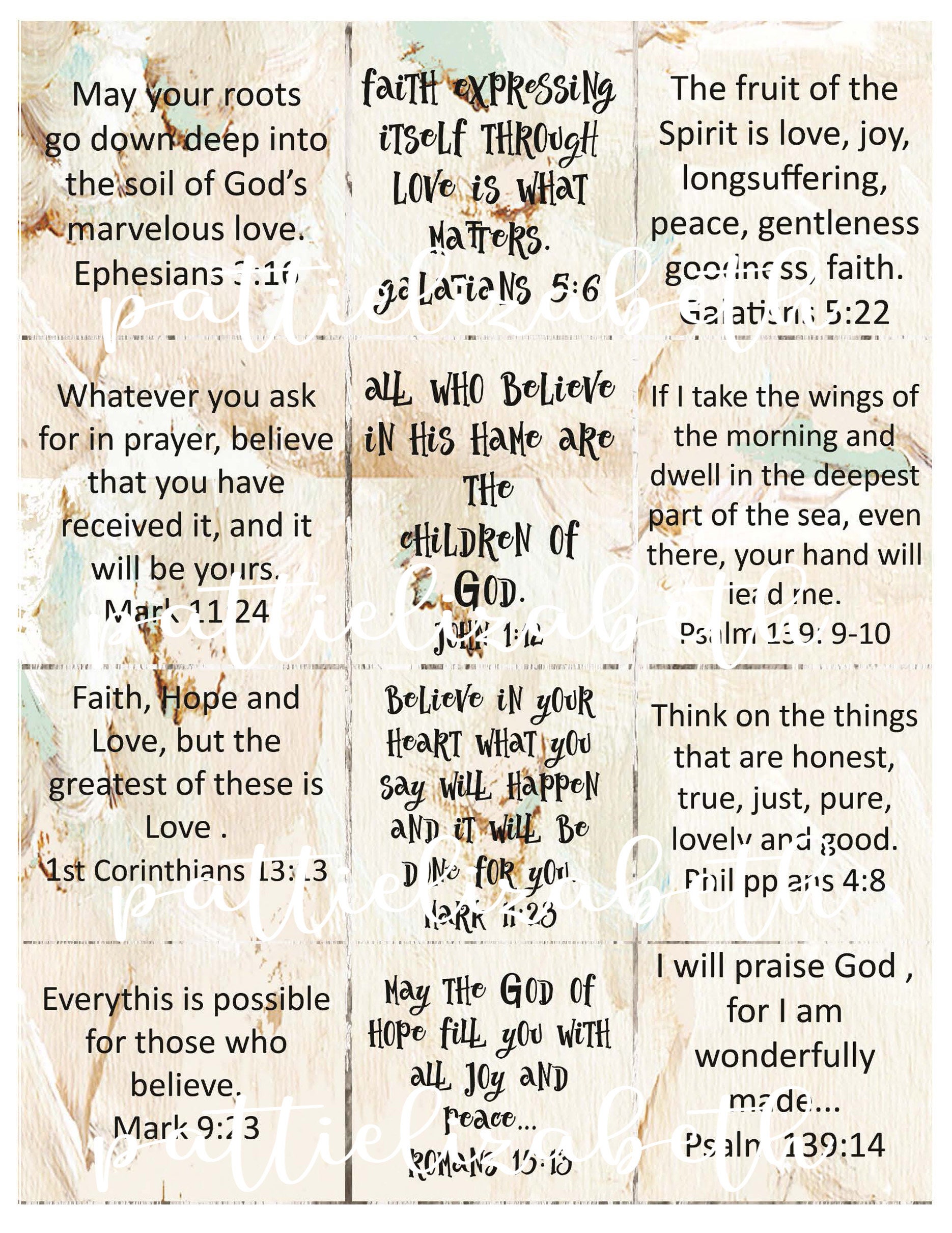 Printable Digital Scripture Verses, Quotes for Planners, Junk Journals ...