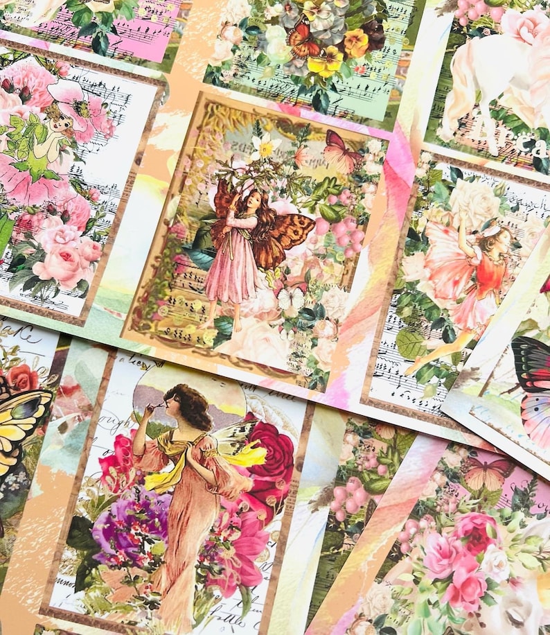 Fairy Junk Journal Kit, Junk Journal Supplies Scrapbook Papers Vintage ...