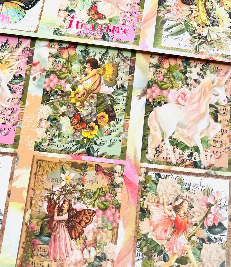 Fairy Junk Journal Kit, Junk Journal Supplies Scrapbook Papers Vintage ...